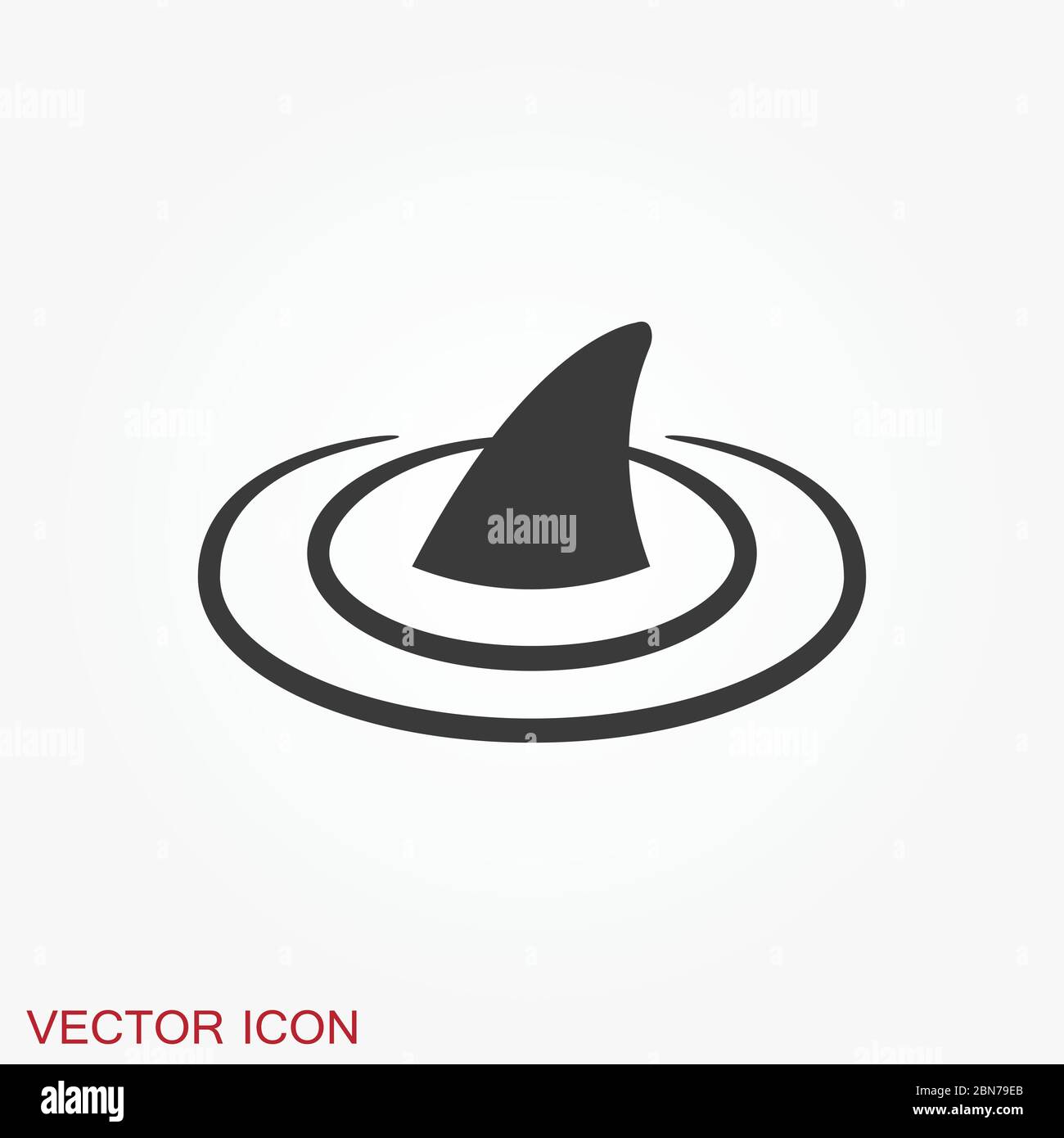 Shark icon. Sea and Ocean Animal symbol isolated on background Stock ...