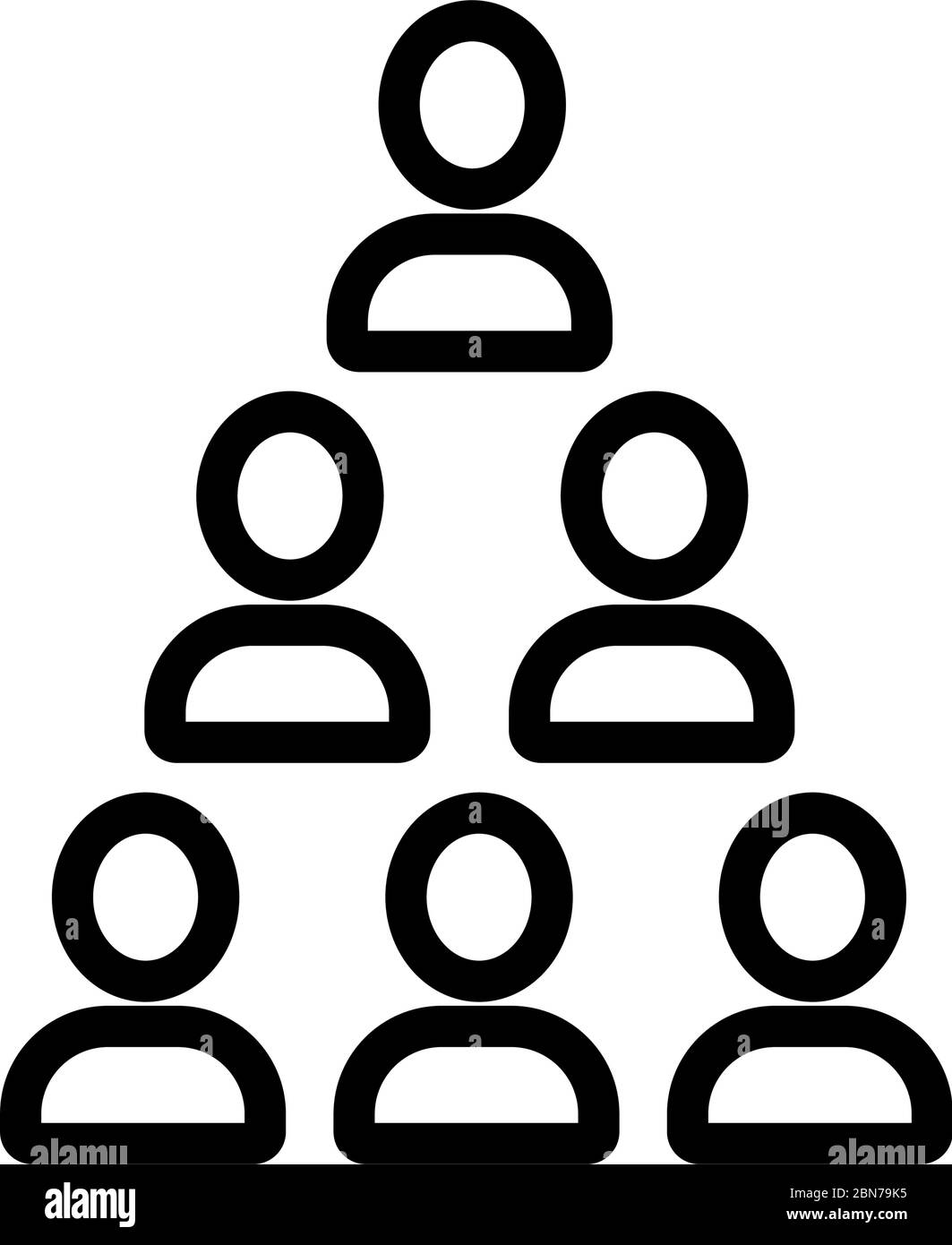human pyramid icon vector outline illustration Stock Vector Image & Art ...
