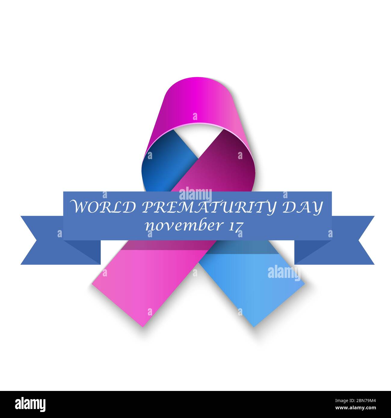 Vector illustration of a Background For World Prematurity Day with Pink ...