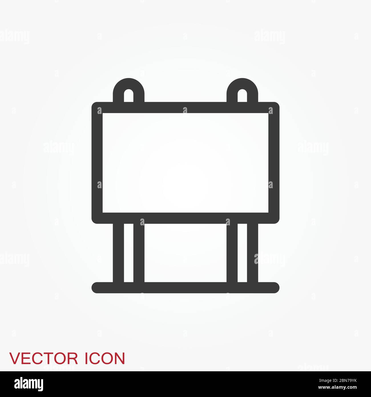 Signage icon. Signboard flat symbol. Illustration isolated on ...