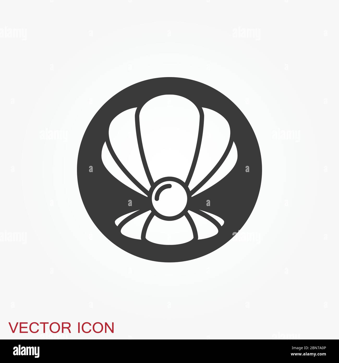 Shell icon, sea animal symbol isolated on background Stock Vector Image ...