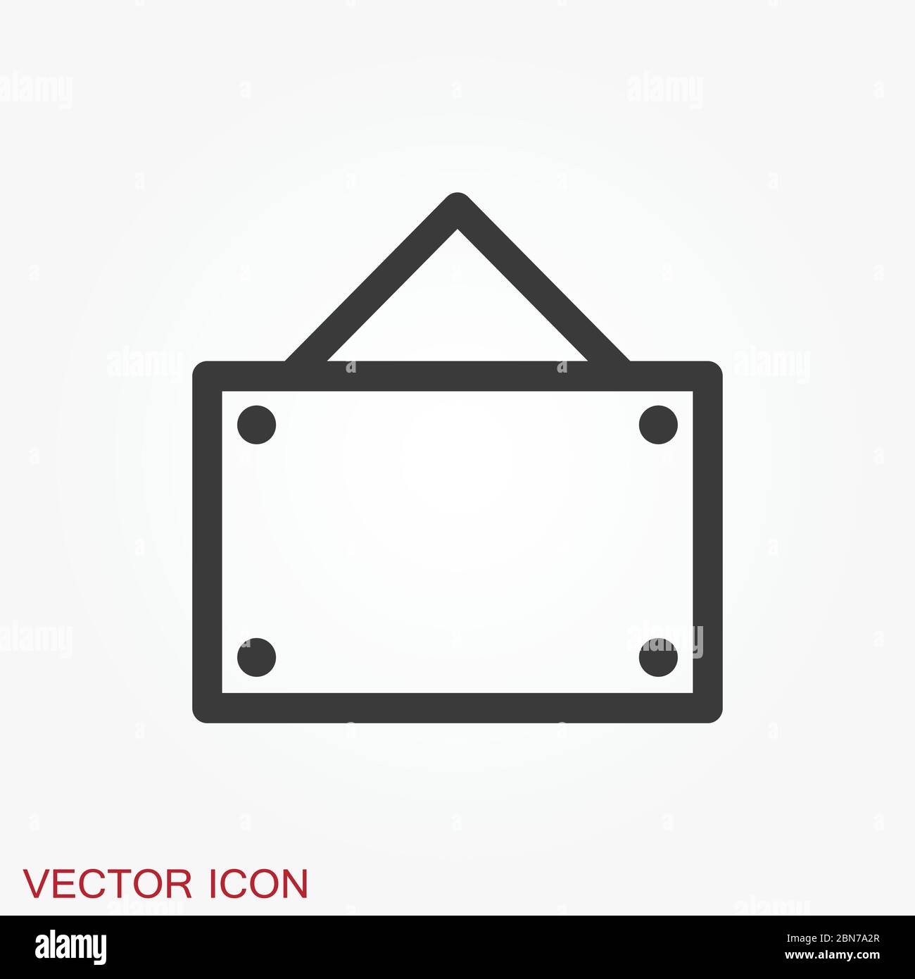 Signage icon. Signboard flat symbol. Illustration isolated on ...