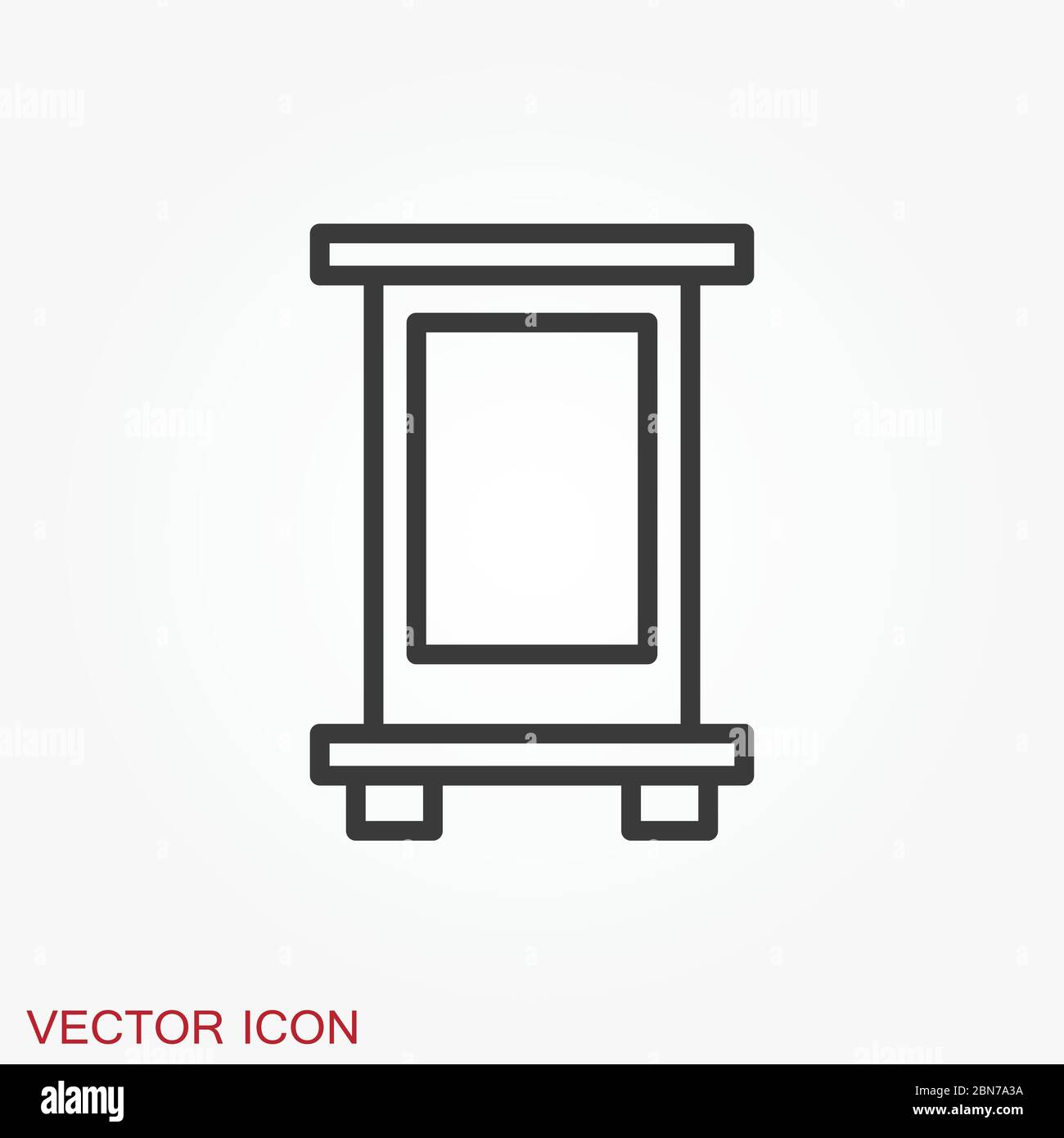 Signage icon. Signboard flat symbol. Illustration isolated on ...