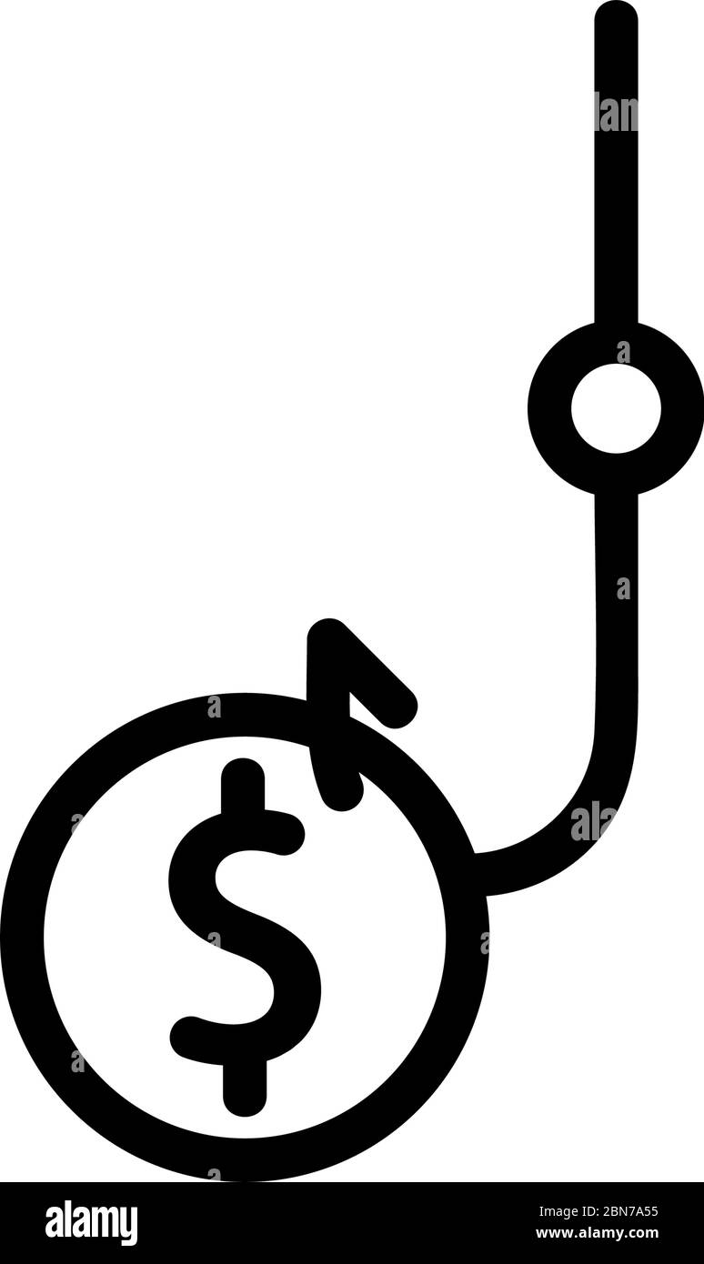catch of money icon vector outline illustration Stock Vector Image ...