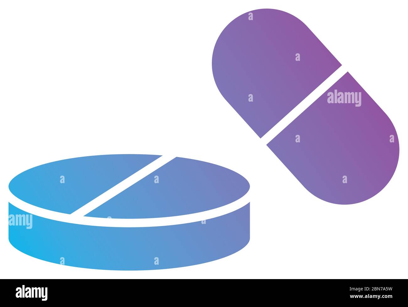 medicine capsules and pills drugs gradient silhouette style Stock ...