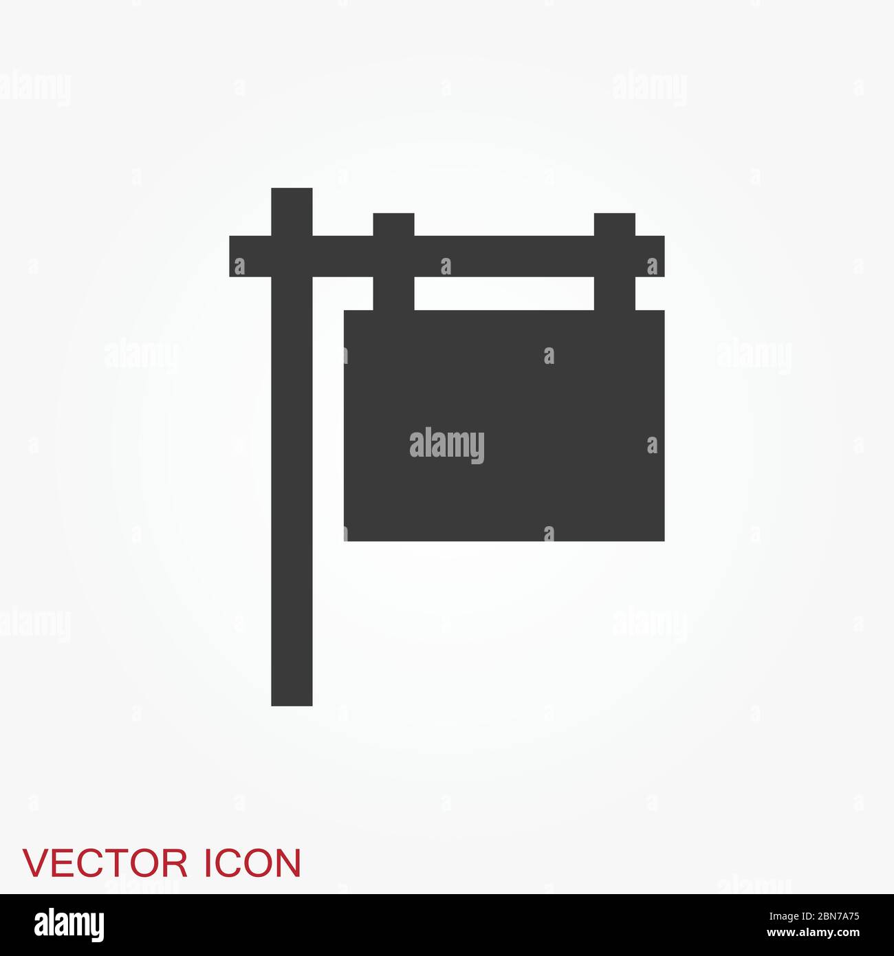 Signage icon. Signboard flat symbol. Illustration isolated on ...