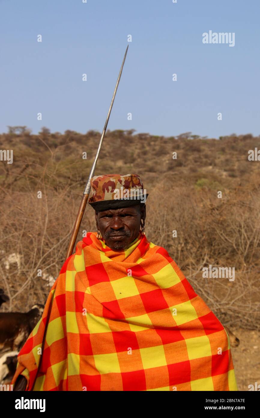 Kenya Samburu Tribe Warrior High Resolution Stock Photography and ...