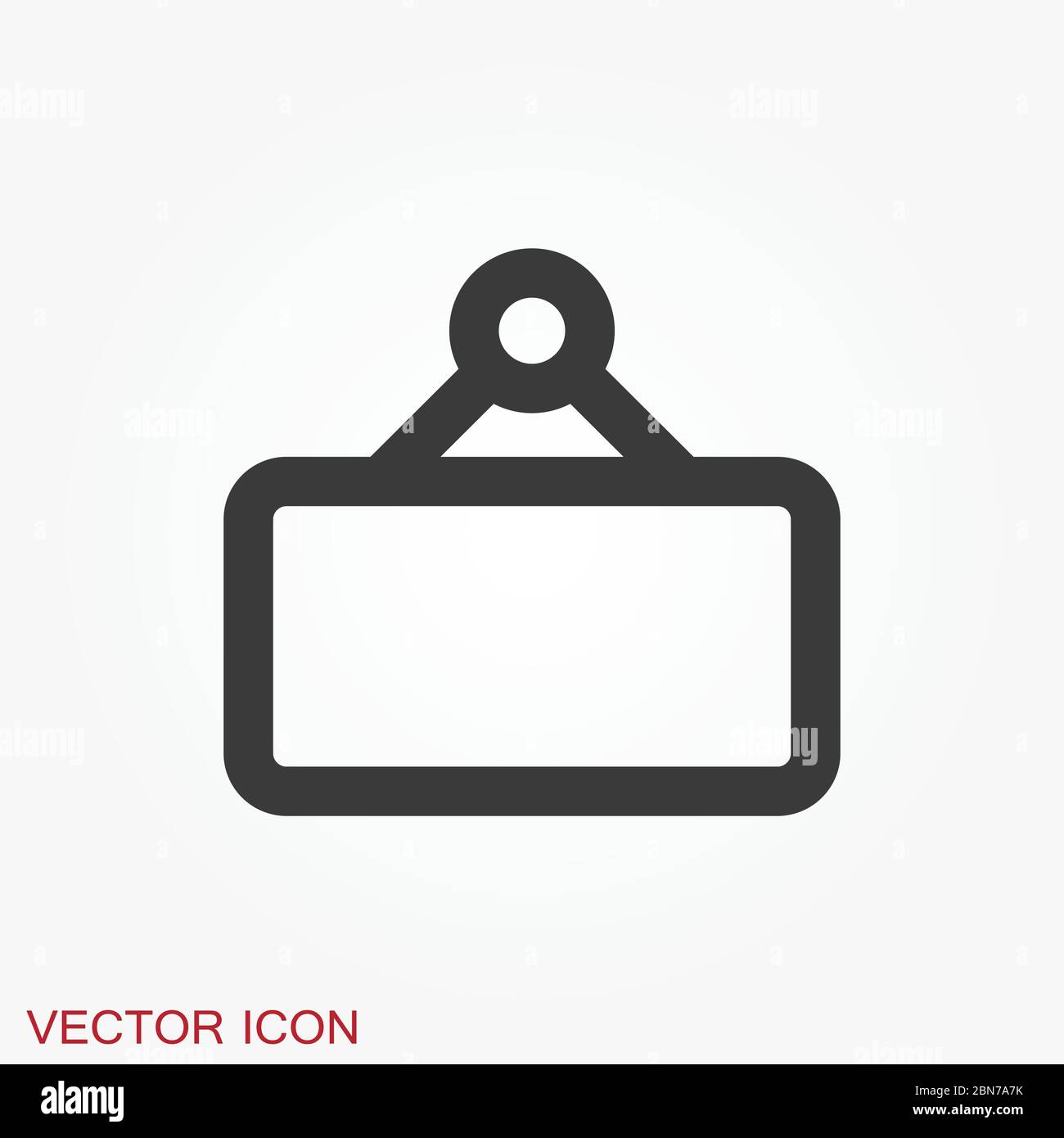 Signage icon. Signboard flat symbol. Illustration isolated on ...