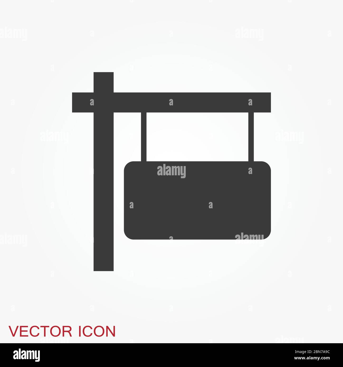 Signage icon. Signboard flat symbol. Illustration isolated on ...