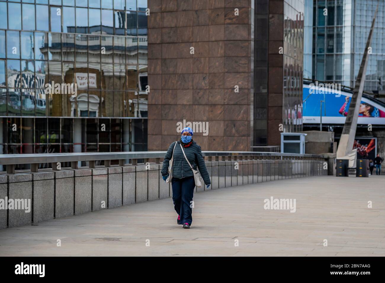 London, UK. 13th May, 2020. Walking and cycling over a normally packed ...