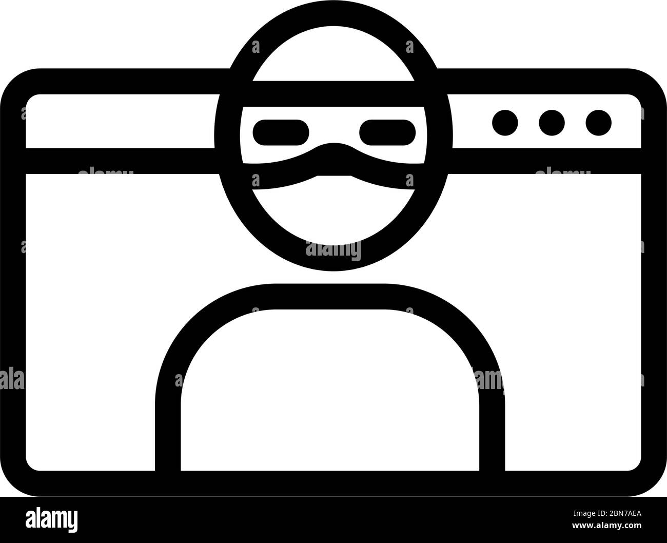 hacker spying on information data icon vector outline illustration Stock Vector Image & Art - Alamy