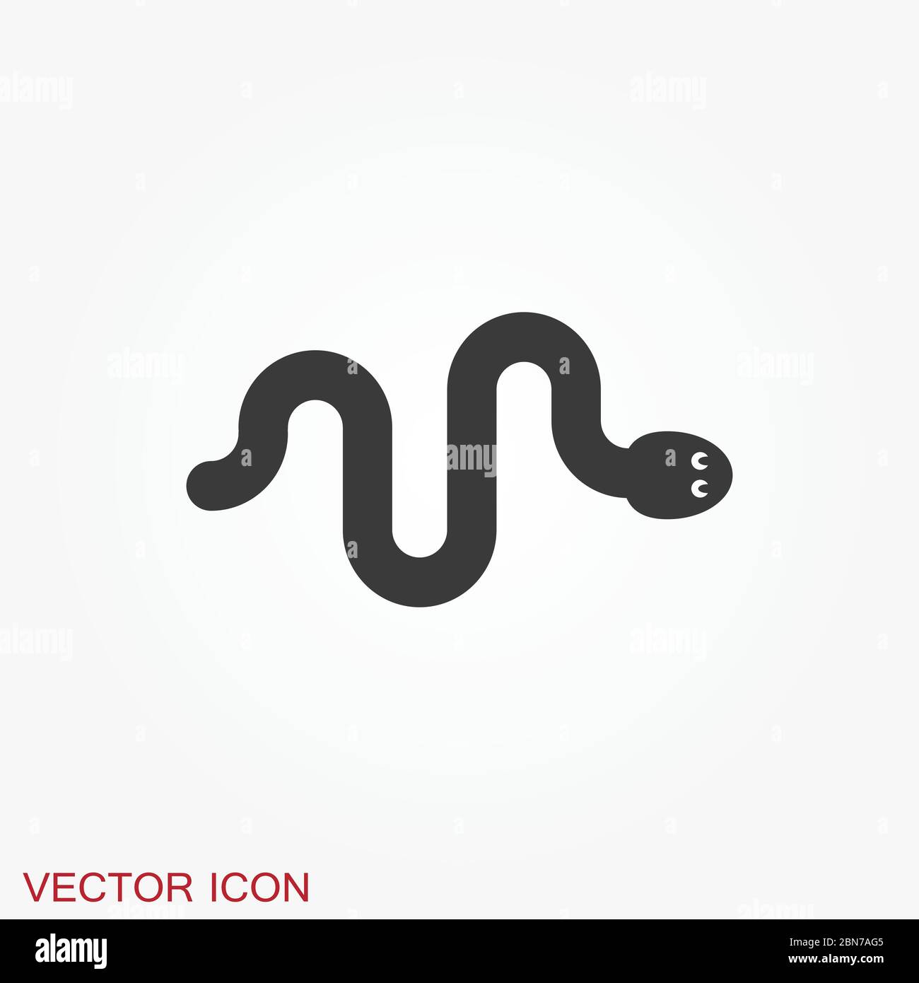 Snake vector icon, animal symbol isolated on background Stock Vector ...