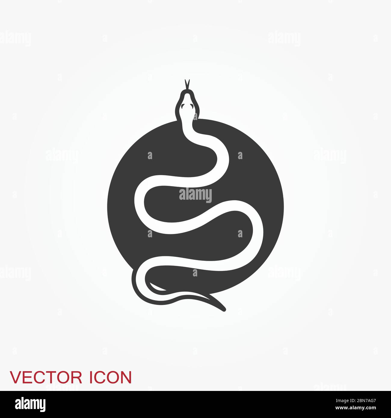 Snake vector icon, animal symbol isolated on background Stock Vector ...