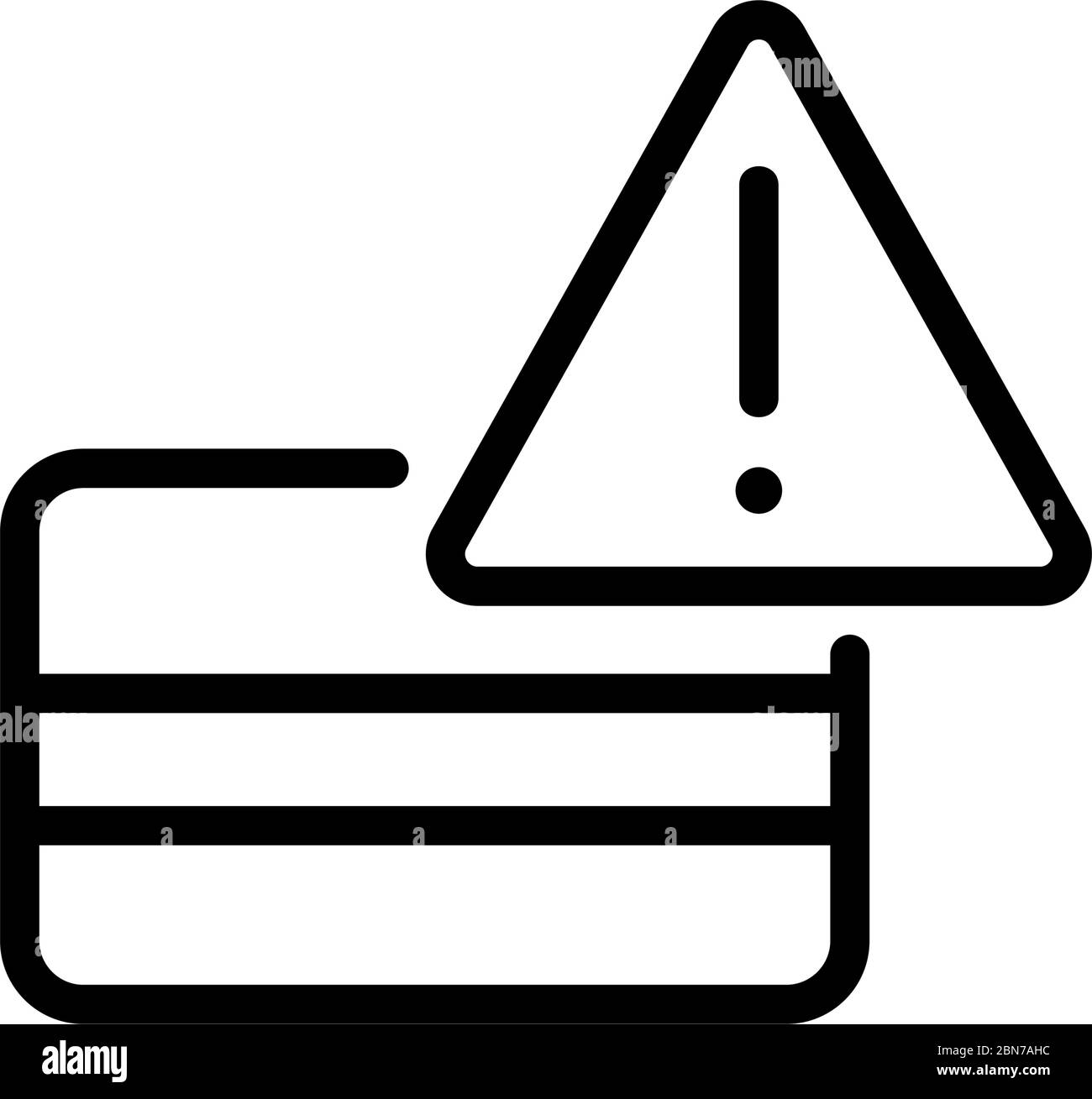 hacking warning icon vector outline illustration Stock Vector Image ...