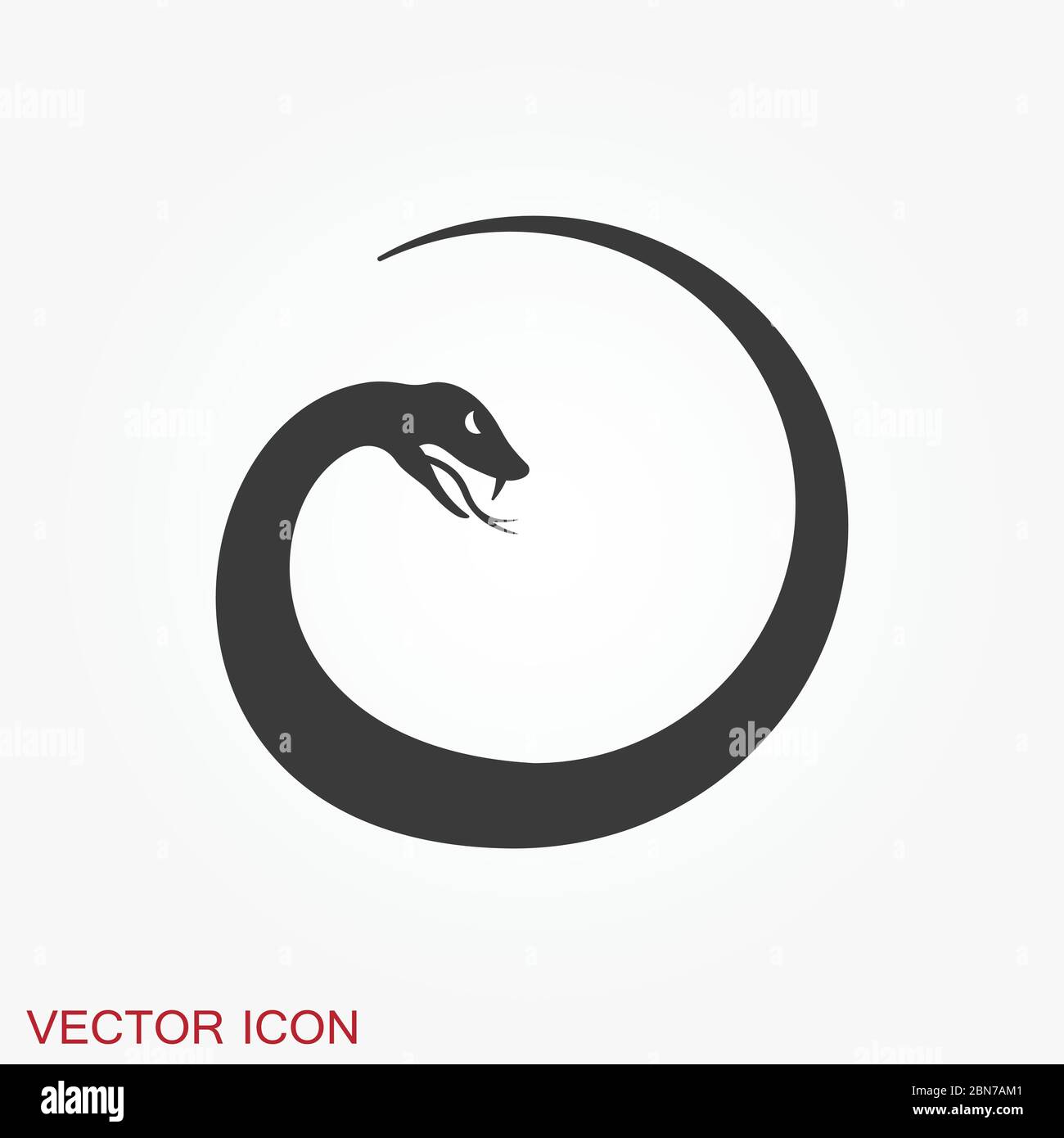 Snake vector icon, animal symbol isolated on background Stock Vector ...
