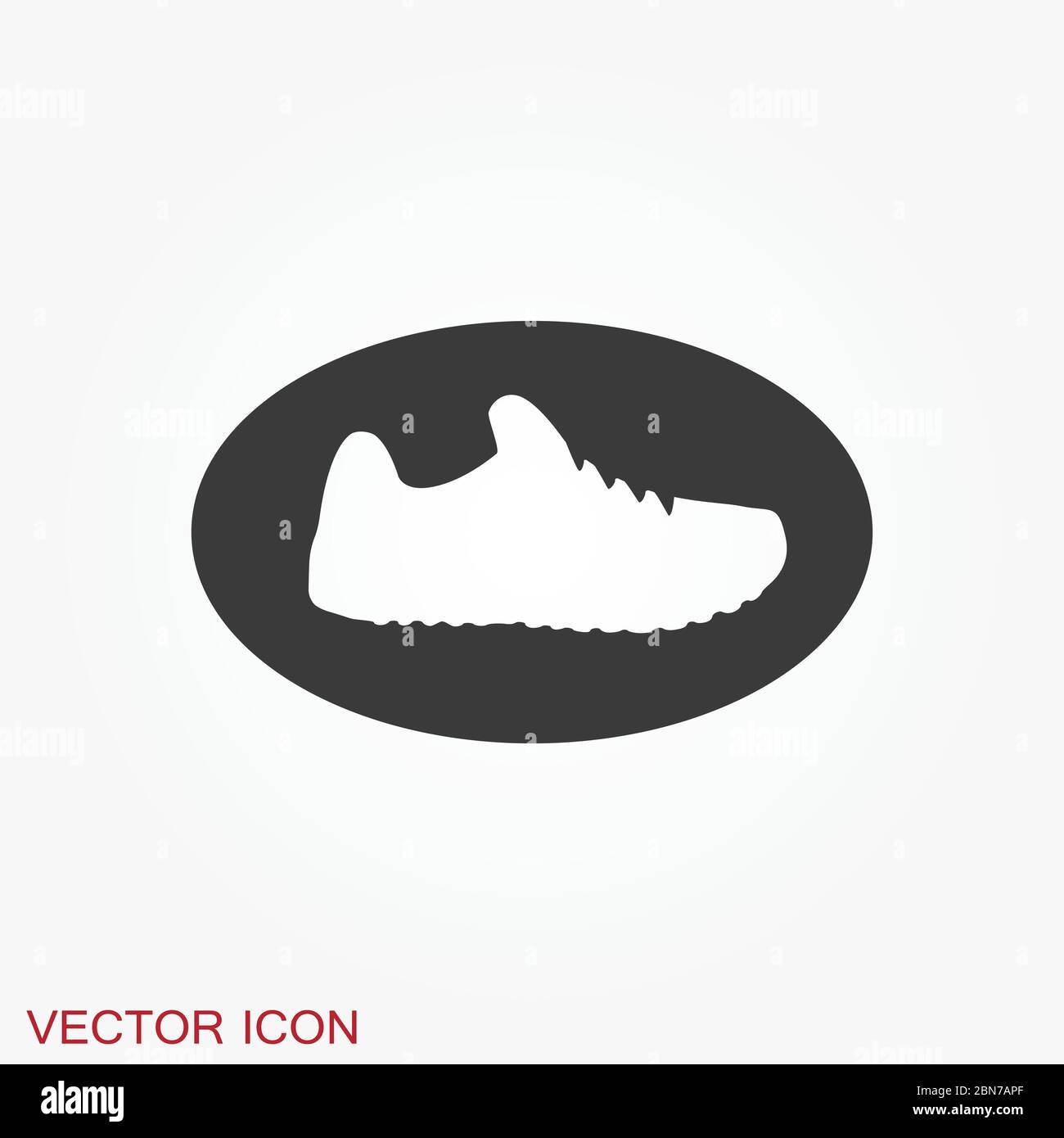 Sneakers vector icon, shoes symbol isolated on background Stock Vector ...