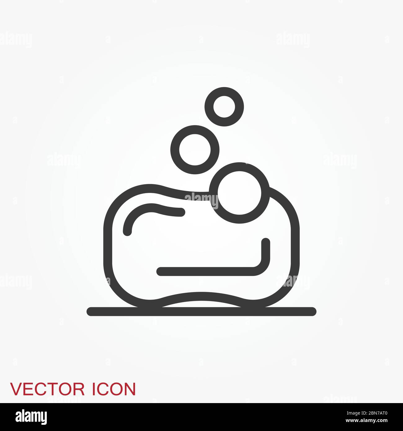 Soap vector icon, cleaning symbol isolated on background Stock Vector ...