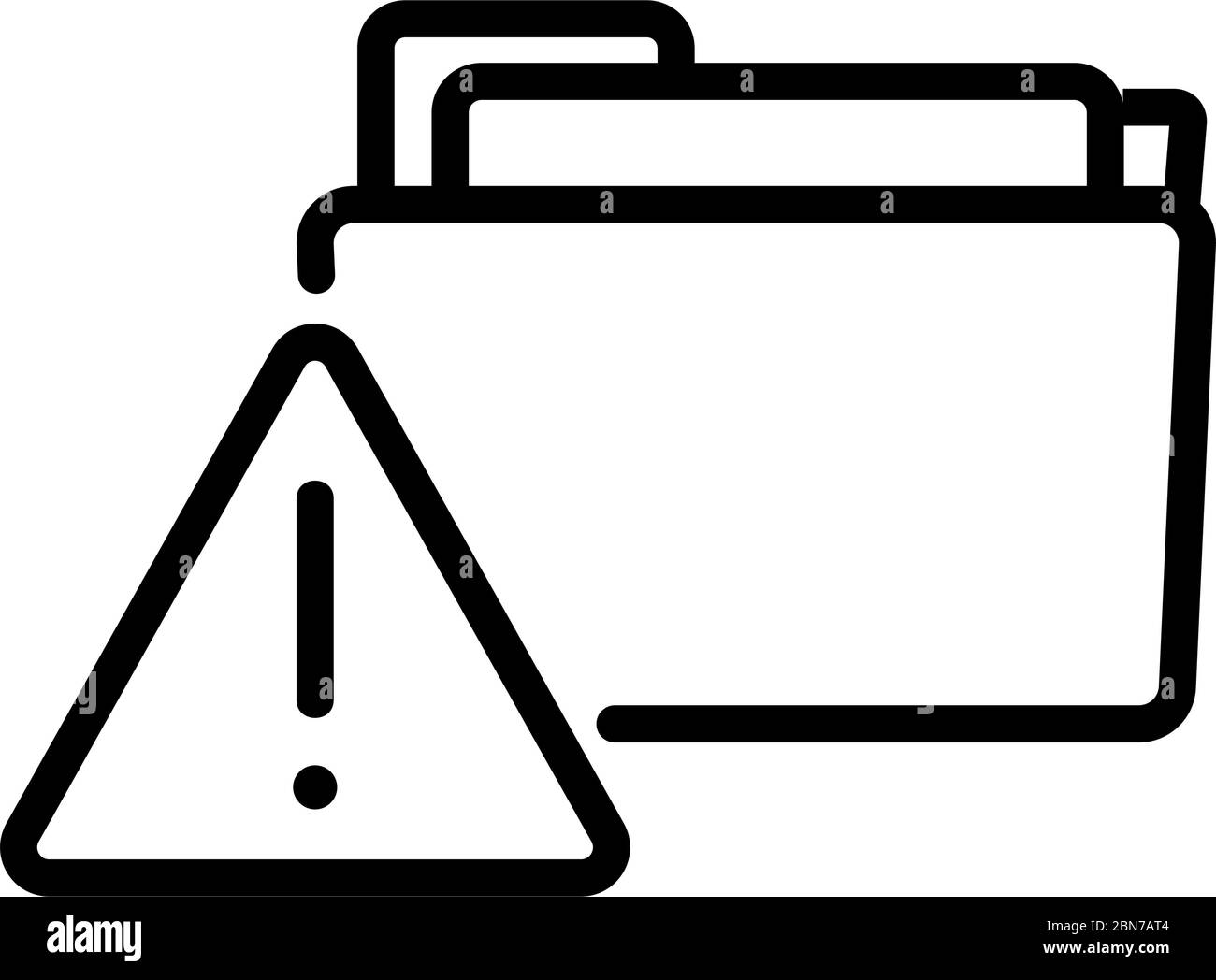 hacking information folders icon vector outline illustration Stock ...