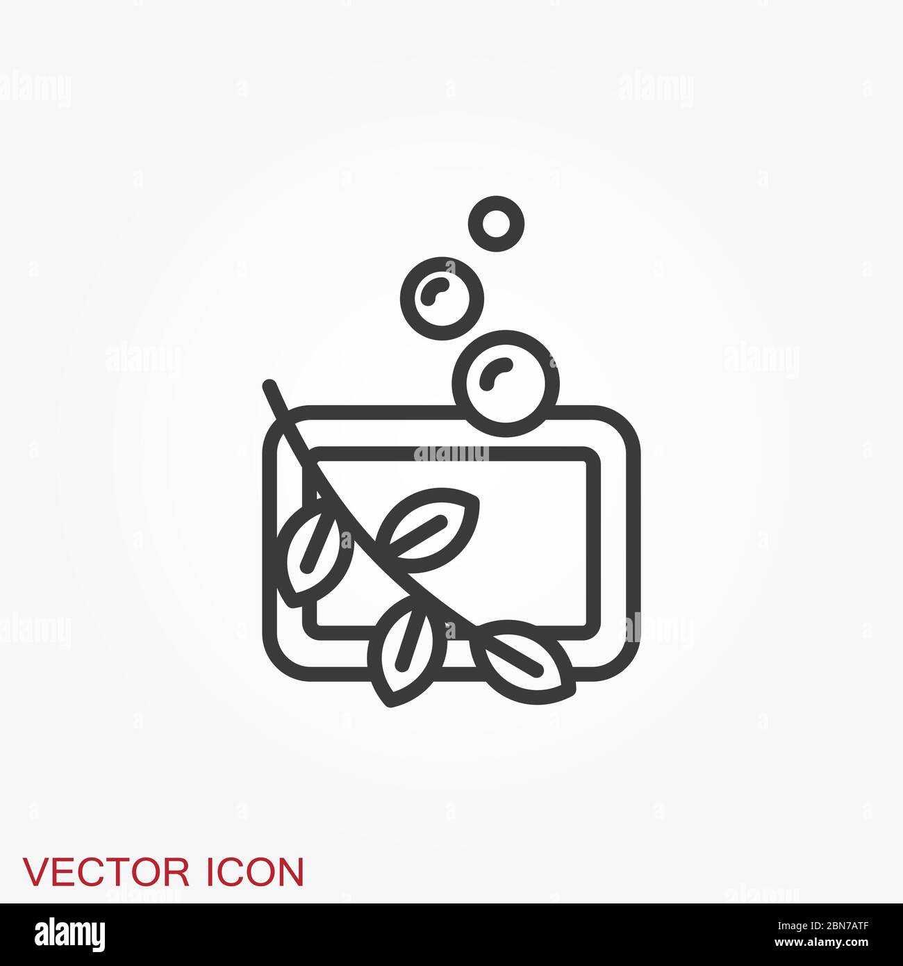 Soap vector icon, cleaning symbol isolated on background Stock Vector ...