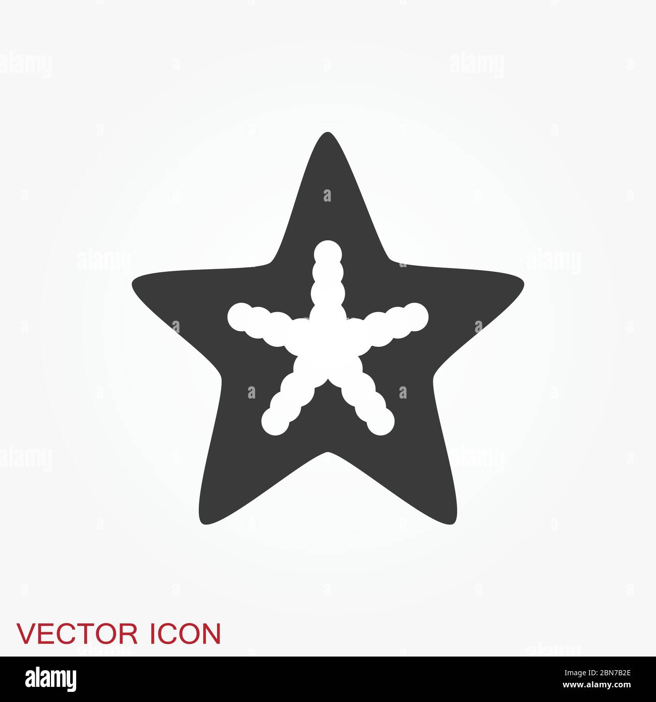 Sea star icon. Starfish vector sign. Sea animal symbol isolated on ...