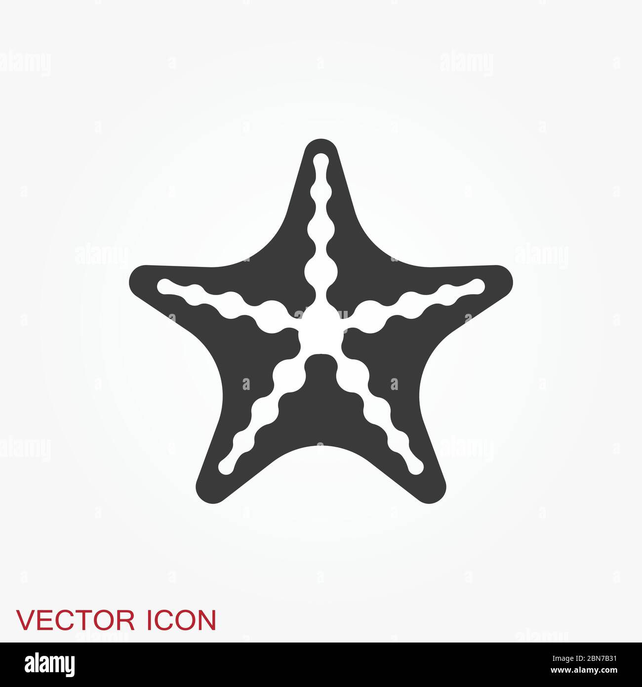 Sea star icon. Starfish vector sign. Sea animal symbol isolated on ...