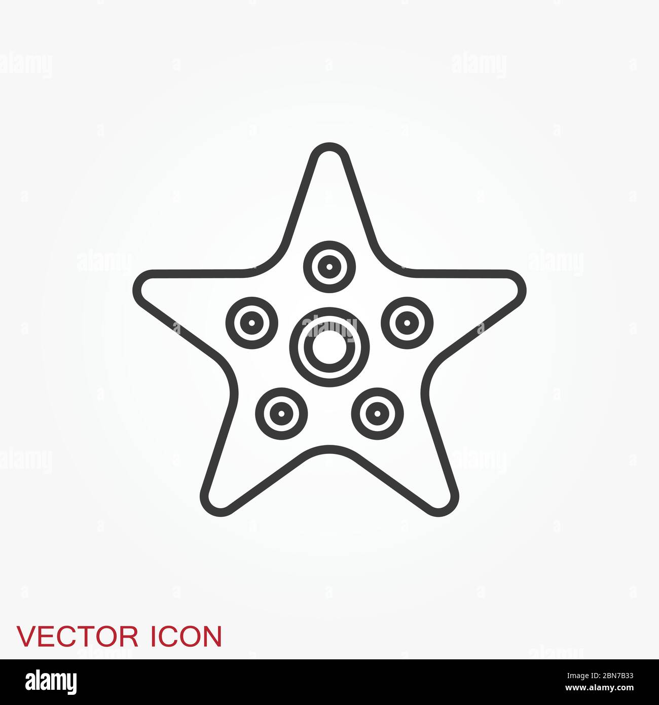 Sea star icon. Starfish vector sign. Sea animal symbol isolated on ...
