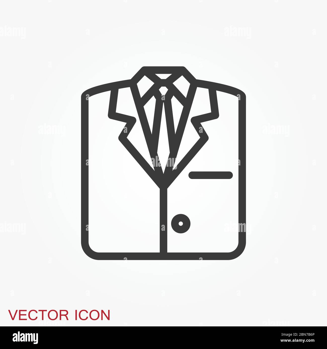 Suit vector icon symbol isolated on background.. Vector art Stock ...