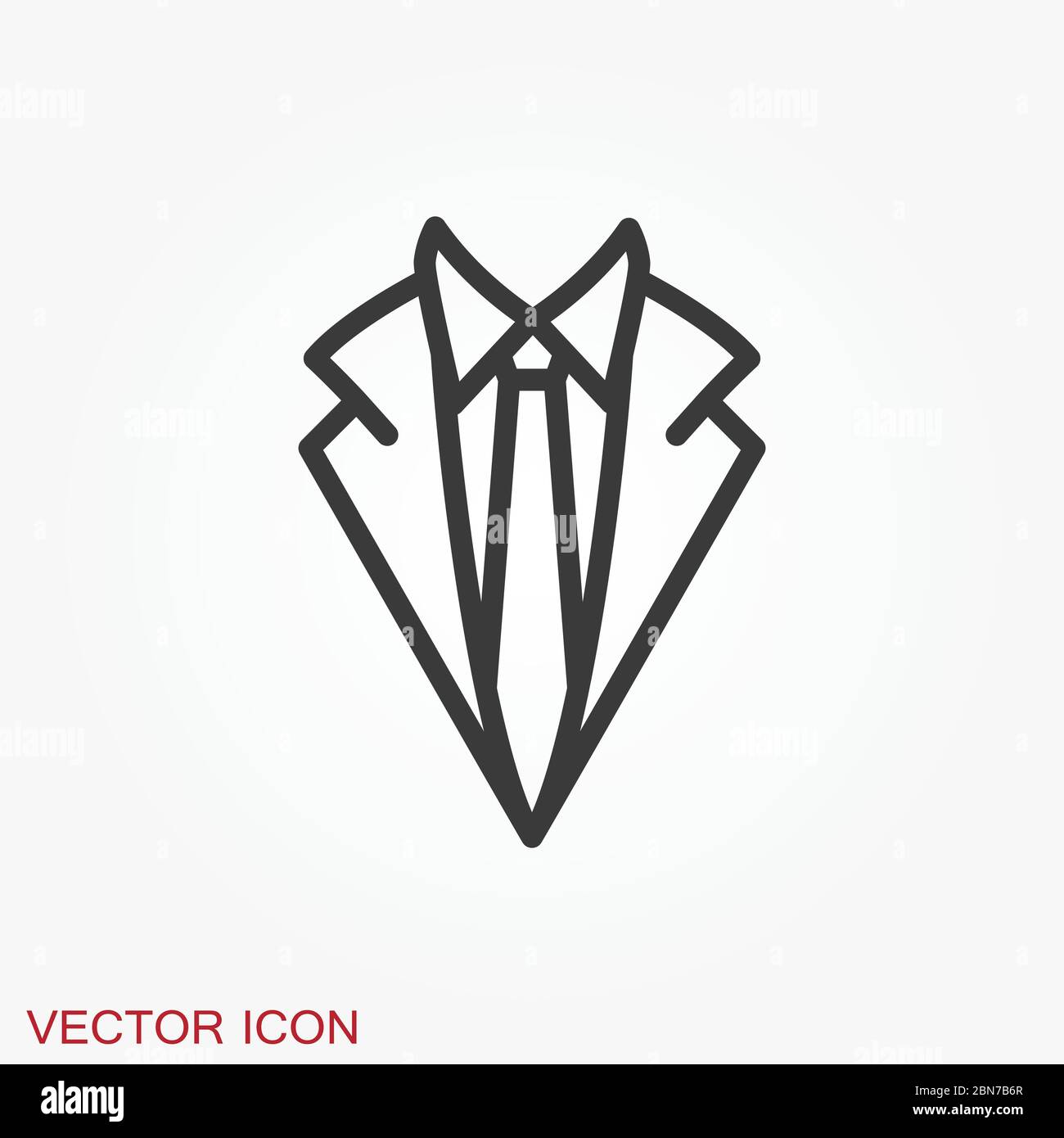 Suit vector icon symbol isolated on background.. Vector art Stock ...
