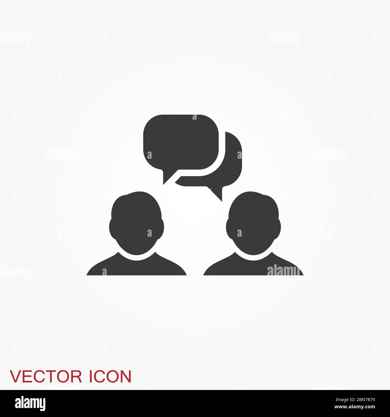 Talking vector icon. Dialogue,contact, conversational symbol isolated ...