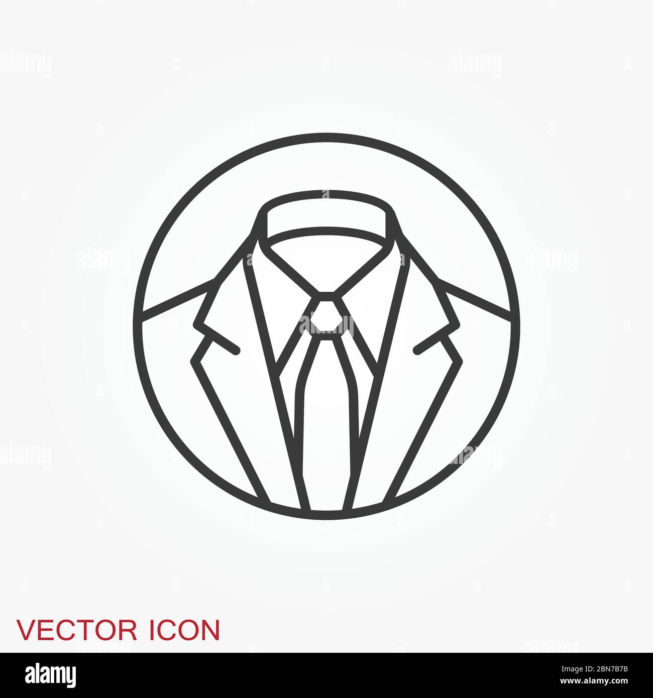 Suit vector icon symbol isolated on background.. Vector art Stock ...