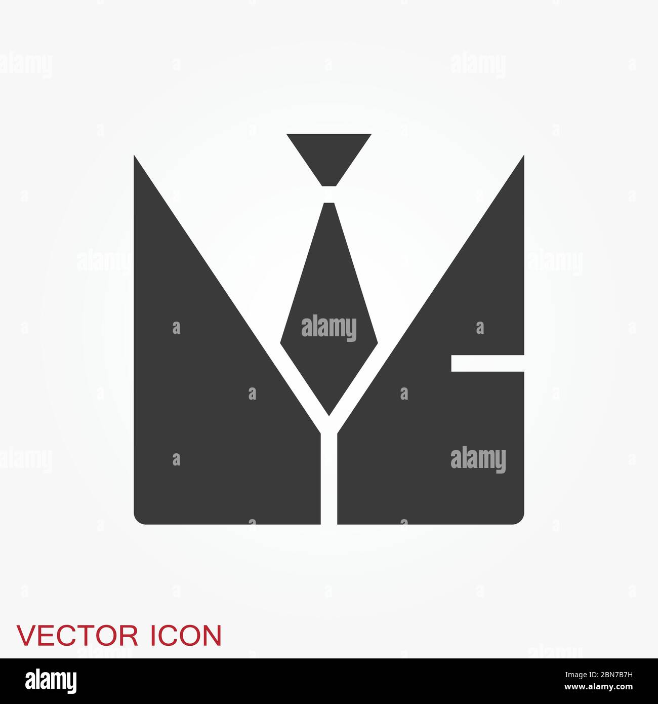 Suit vector icon symbol isolated on background.. Vector art Stock ...
