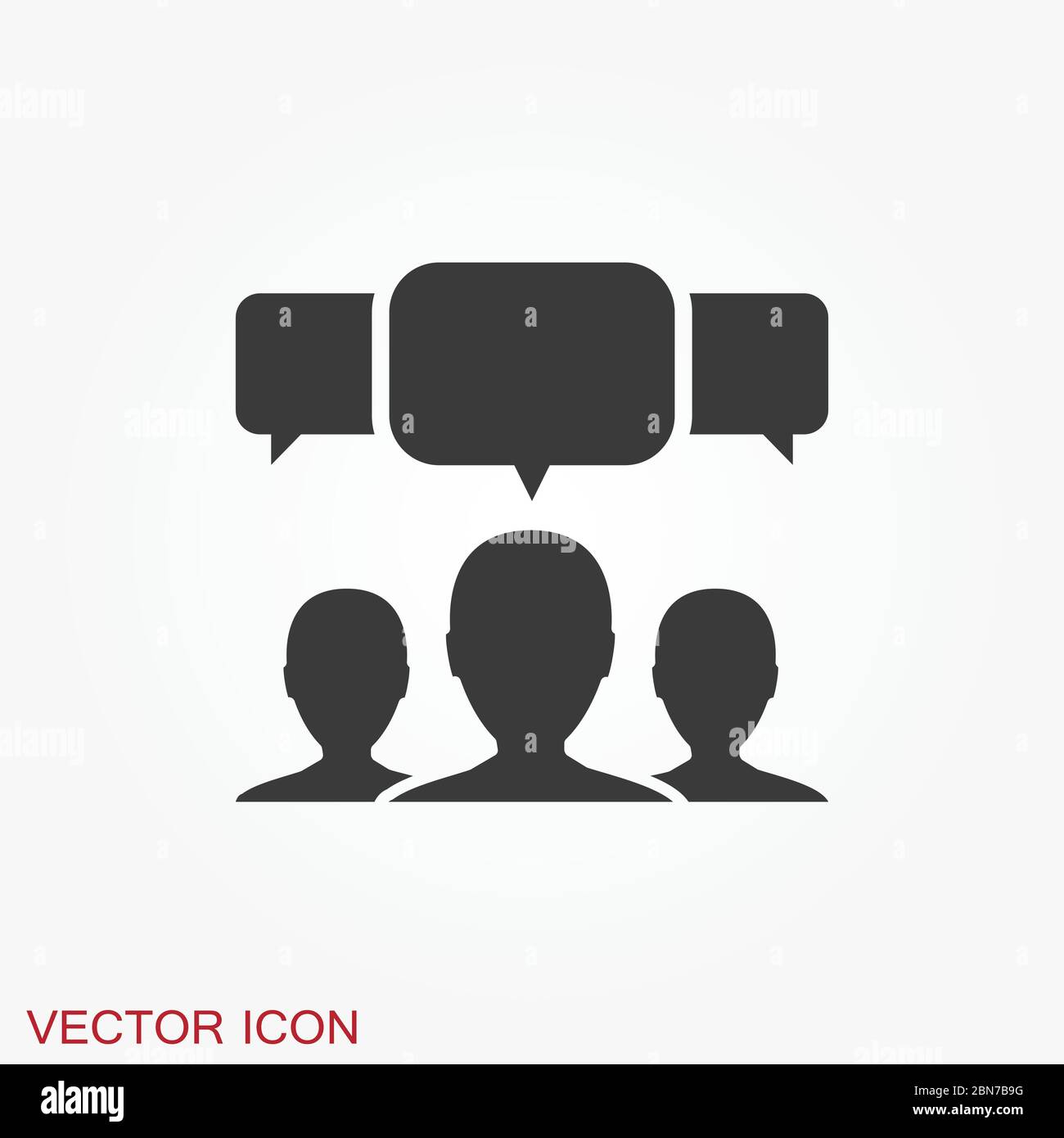 Talking vector icon. Dialogue,contact, conversational symbol isolated ...