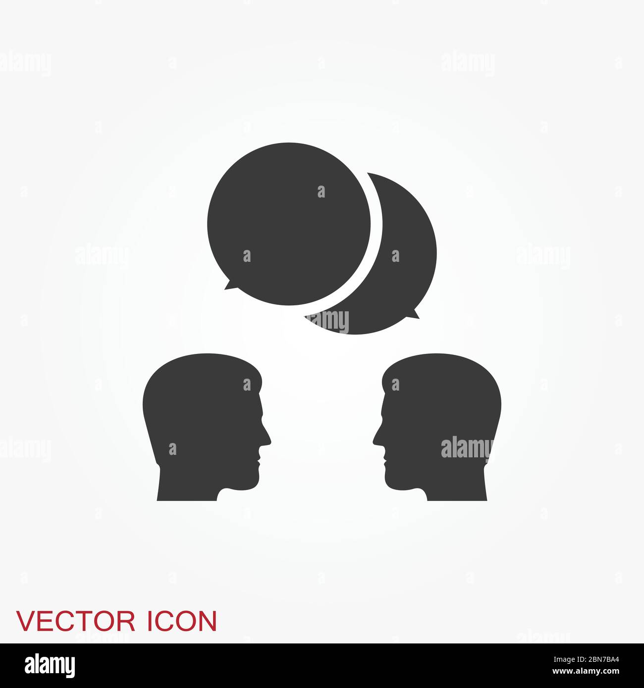 Talking vector icon. Dialogue,contact, conversational symbol isolated ...