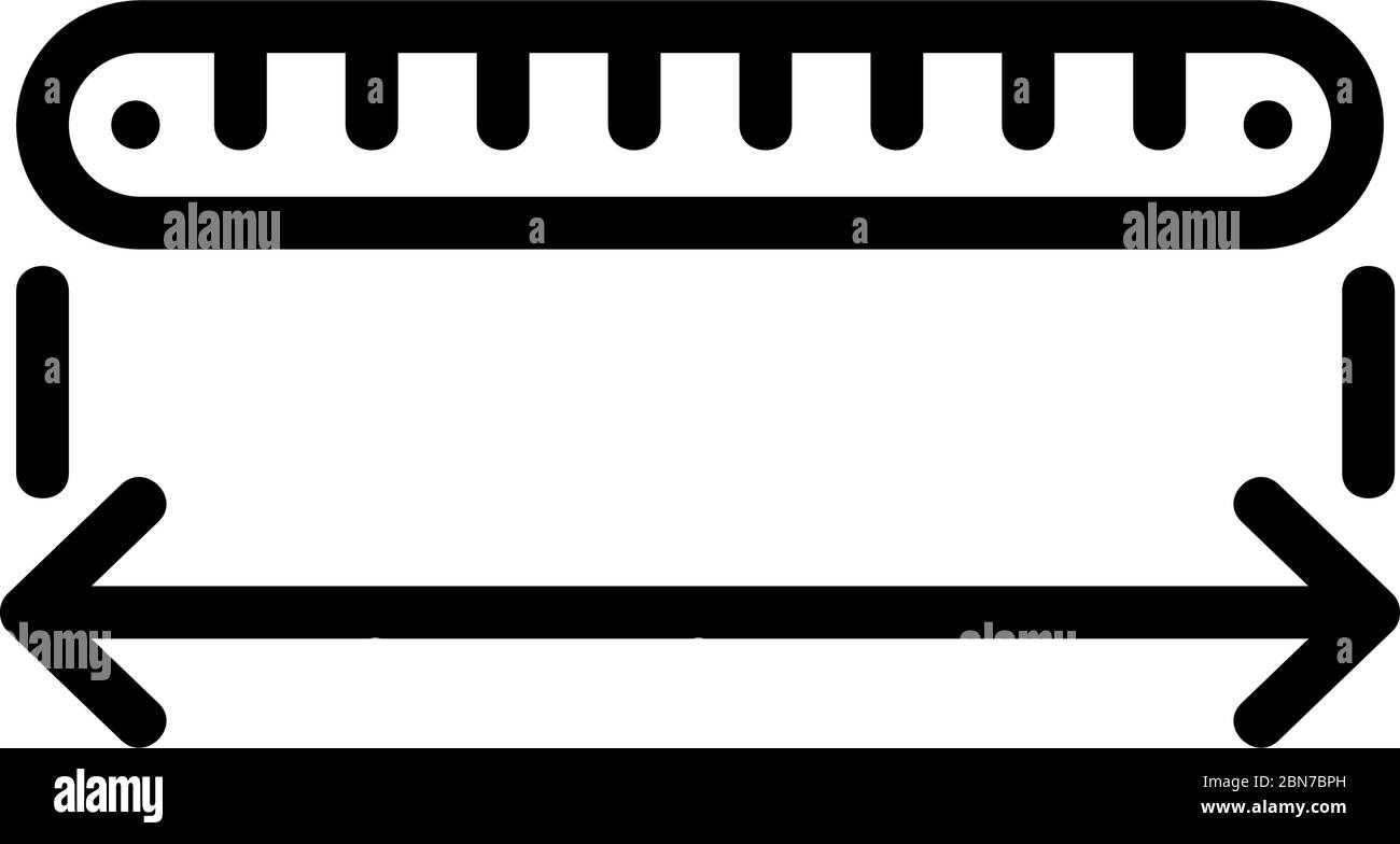 measuring millimeter scale icon vector outline illustration Stock ...