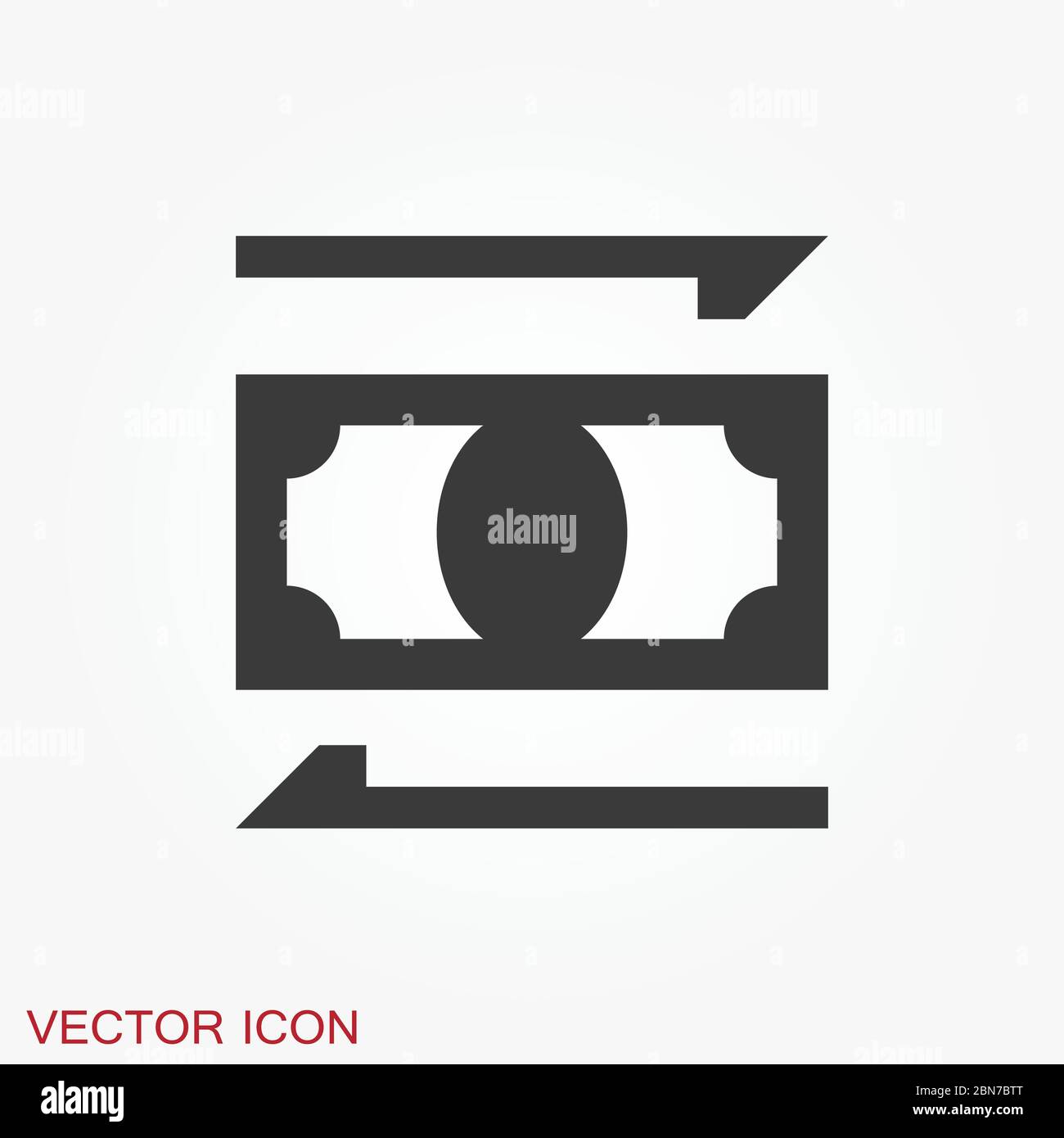 Transfer vector icon. Money symbol isolated on background Stock Vector ...