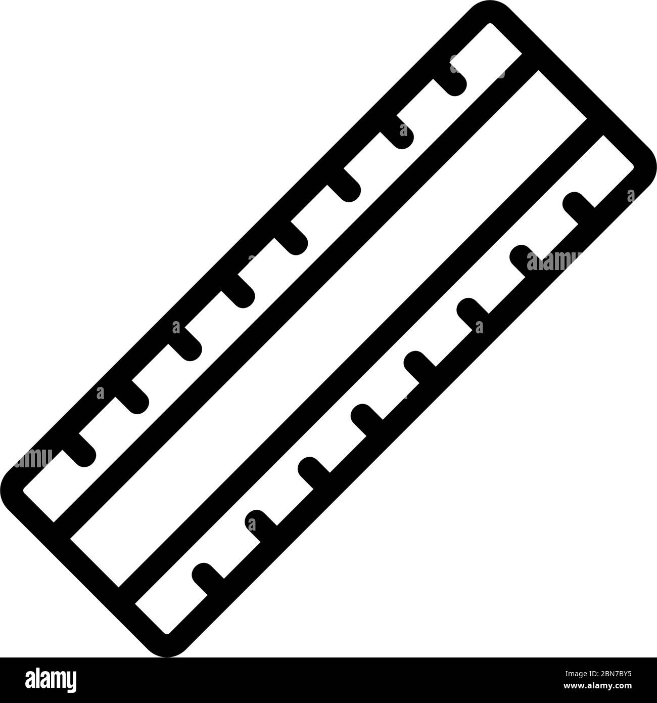 measuring plastic ruler icon vector outline illustration Stock Vector ...