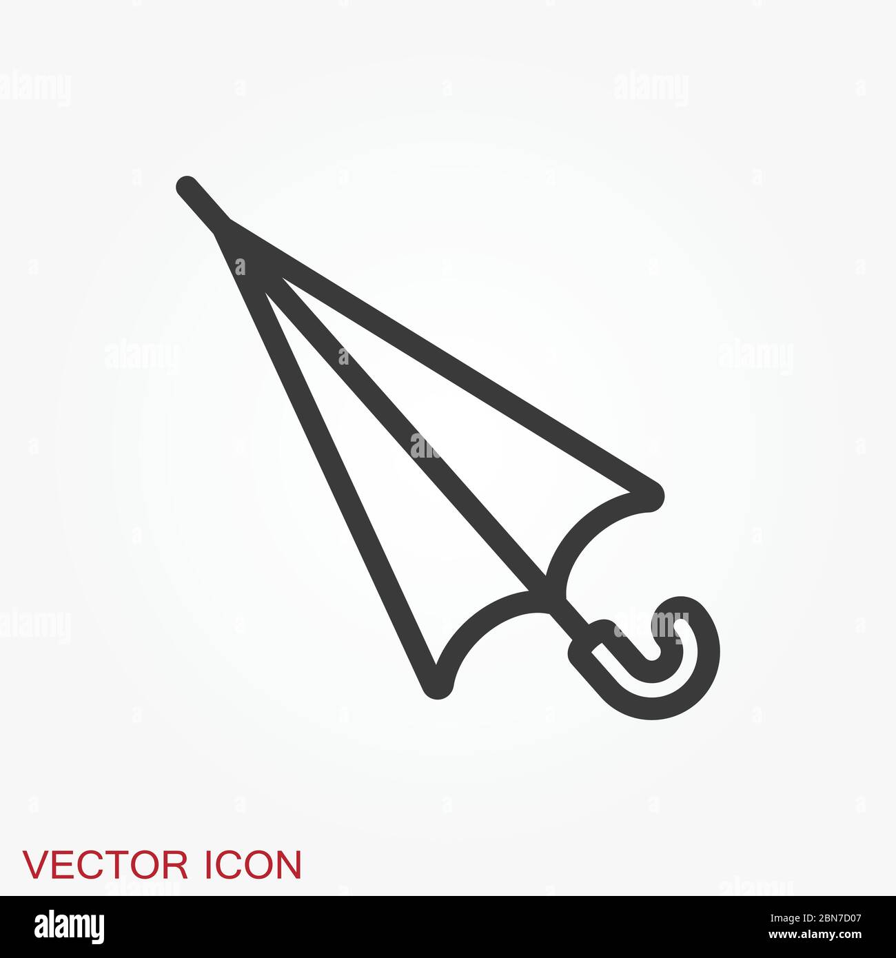 Umbrella Vector icon. Weather symbol isolated on background Stock ...