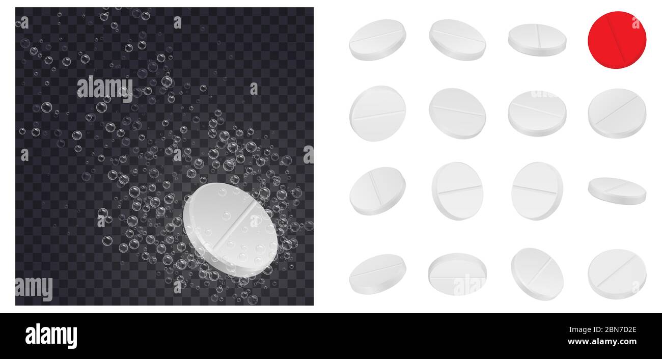 Water soluble tablet. Pill for the treatment of coronavirus Stock ...