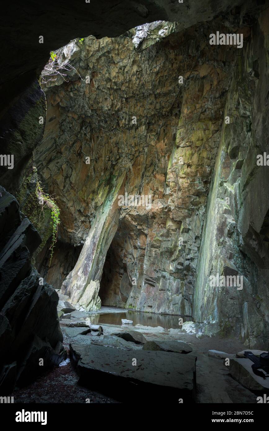 Cathedral Quarry, Little Langdale, Cumbria Stock Photo - Alamy