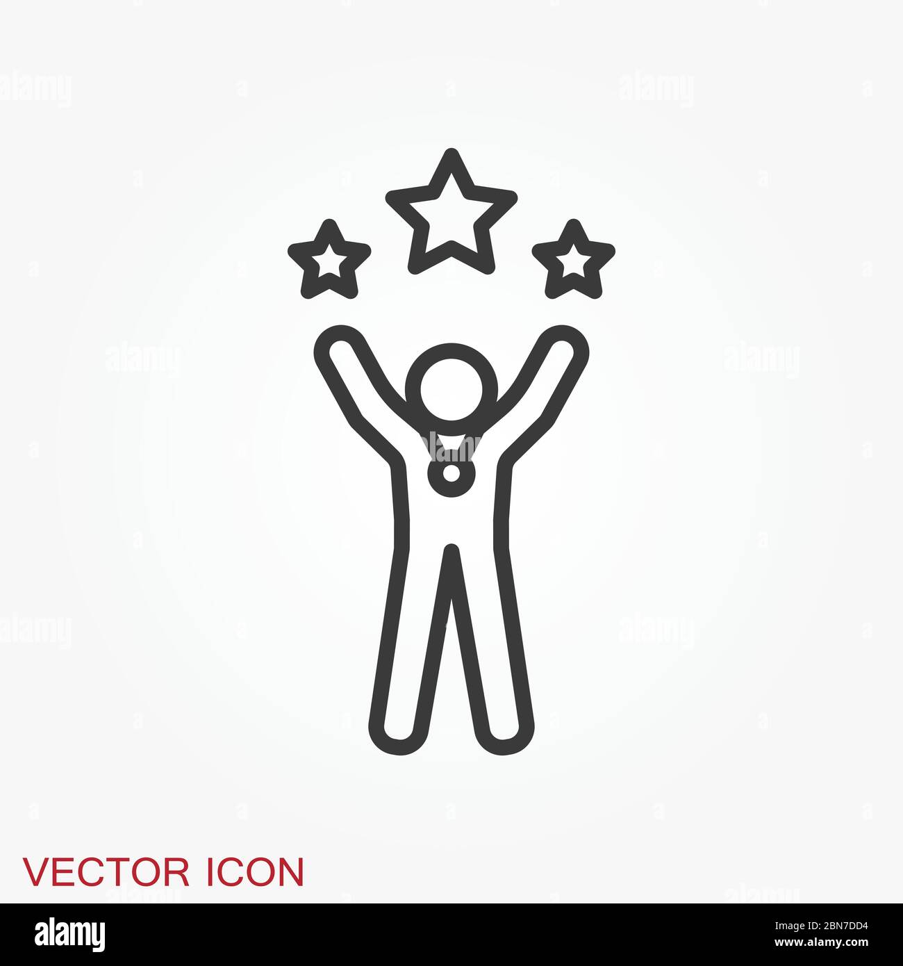 Victory vector icon. Winner symbol isolated on background Stock Vector ...
