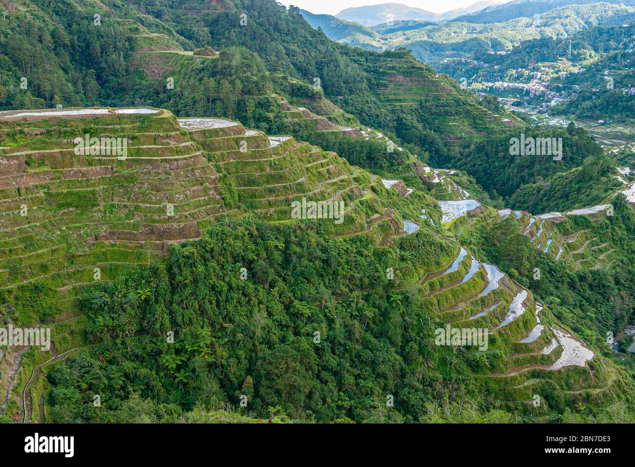 Overview of the Banaue rice terrace at hungduan rice terraces - ifugao ...