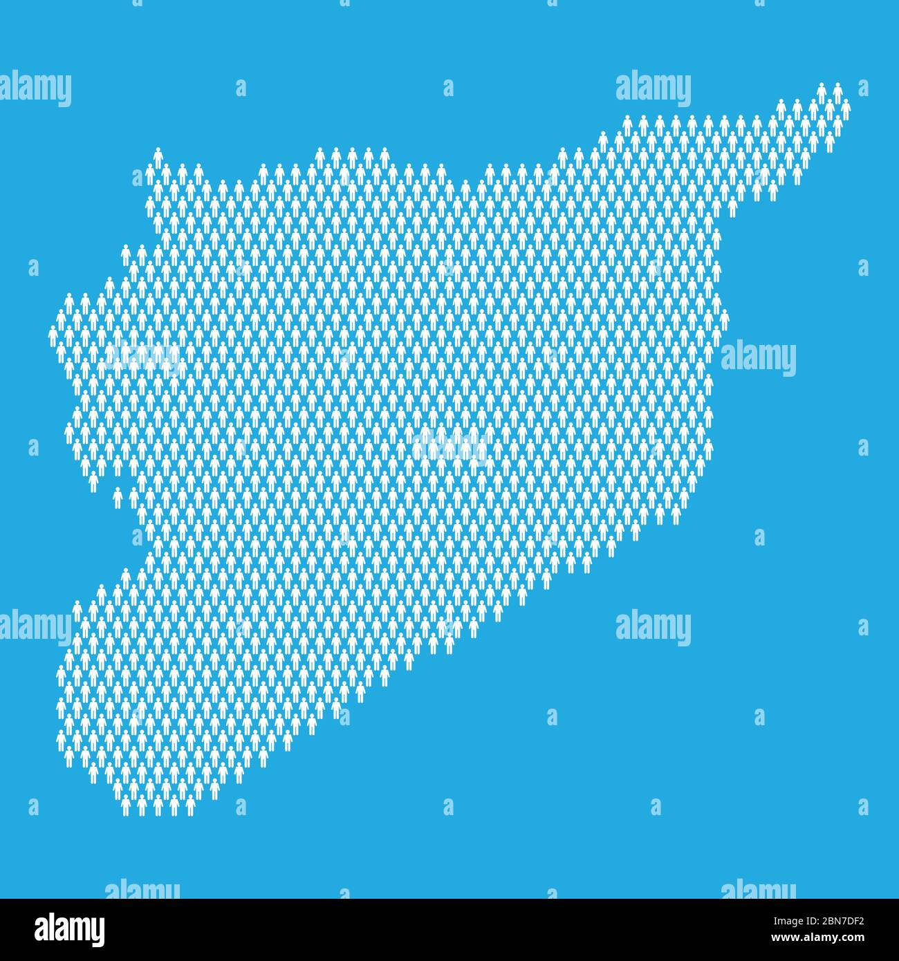 Syria population. Statistic map made from stick figure people Stock ...