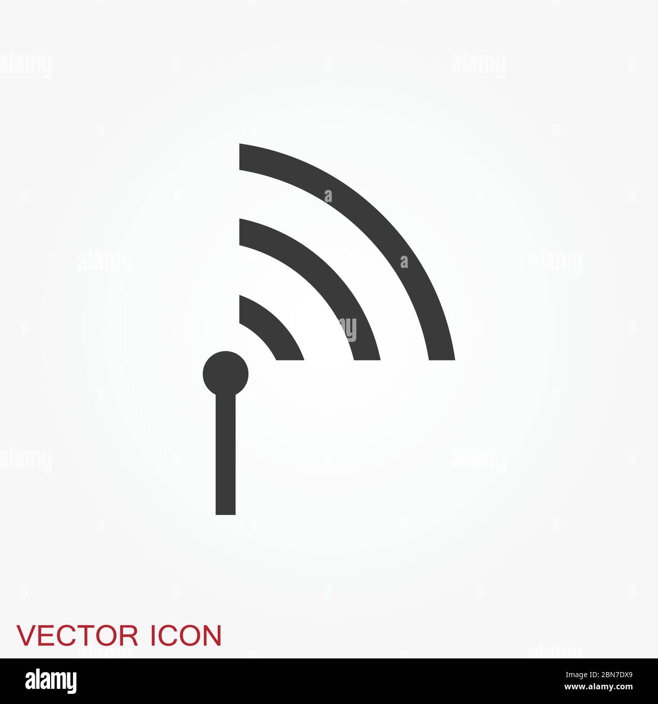 Wifi vector icon. Computer and network connections symbol isolated on ...