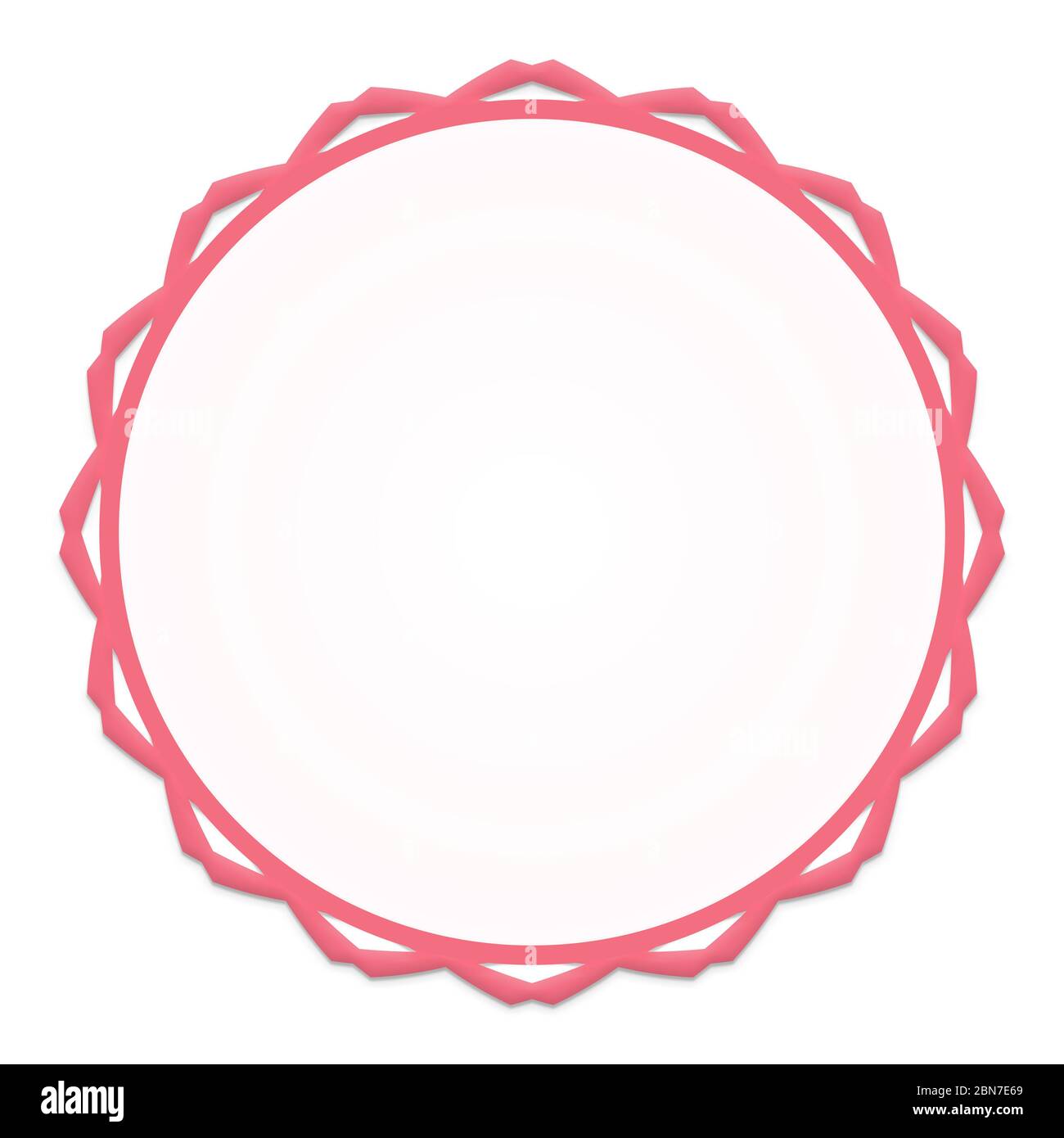Vintage frame with pink border on a white background Stock Photo - Alamy