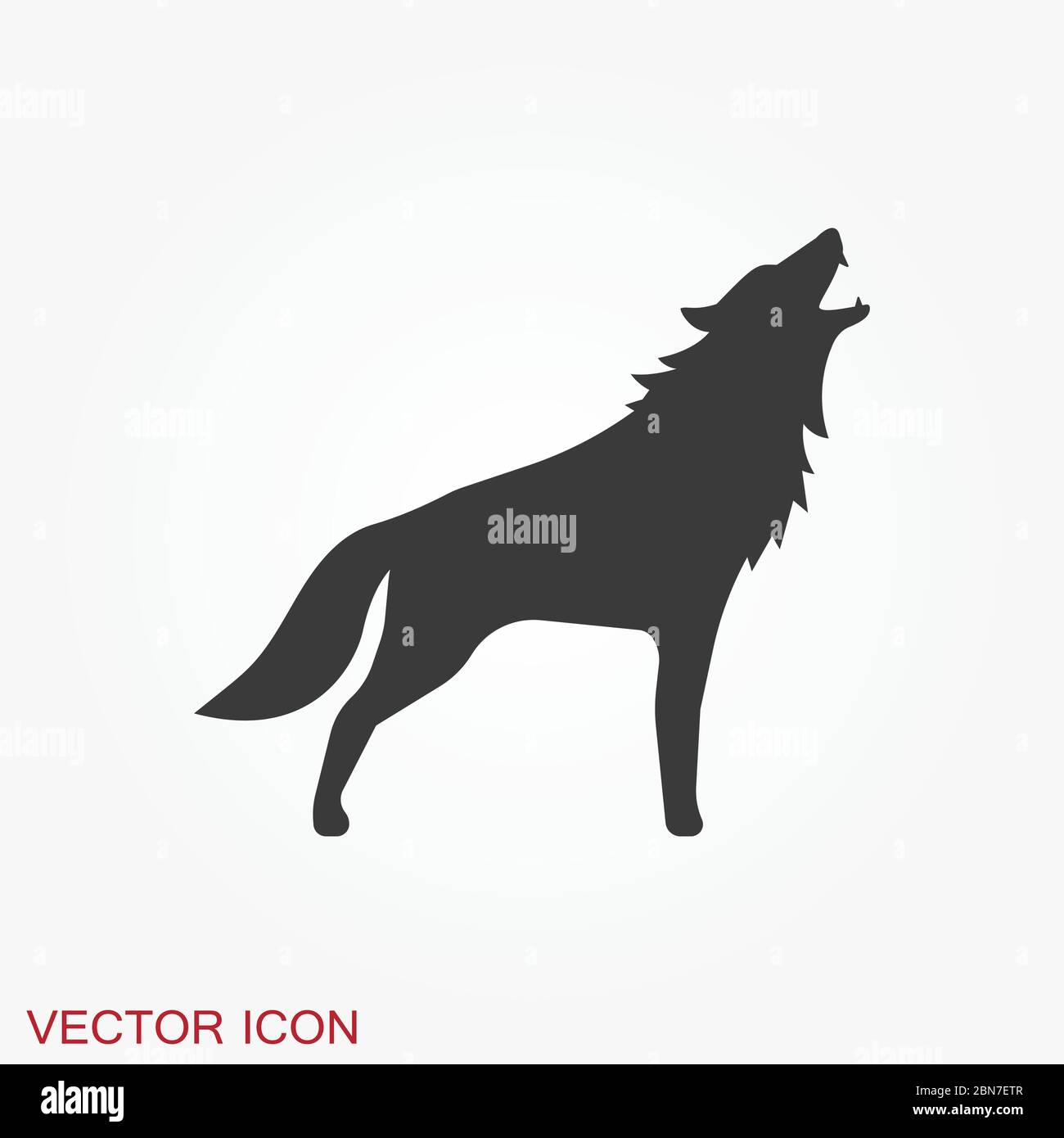 Wolf vector icon. Animal symbol isolated on background Stock Vector ...
