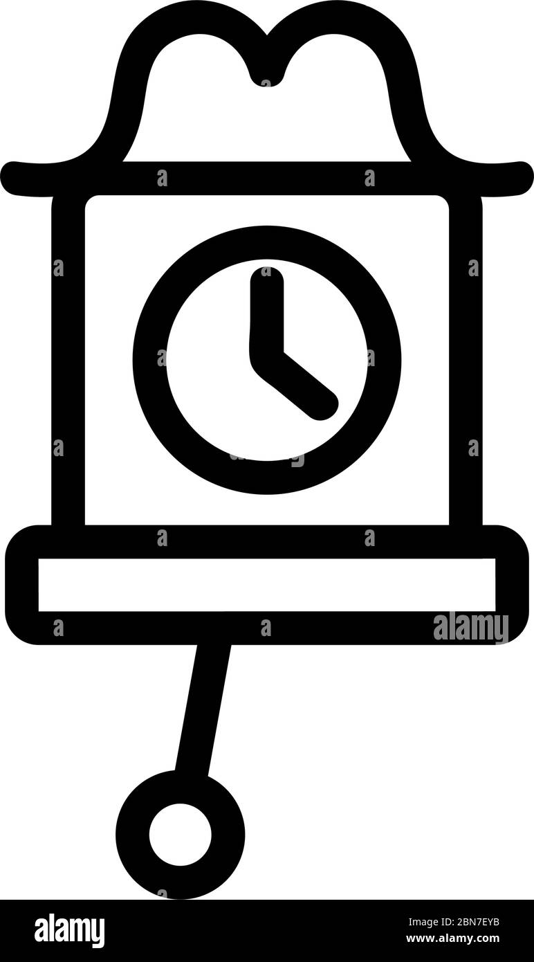 round watch device with metronome icon vector outline illustration ...
