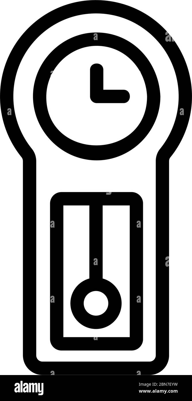 round watch device with measuring pendulum icon vector outline ...