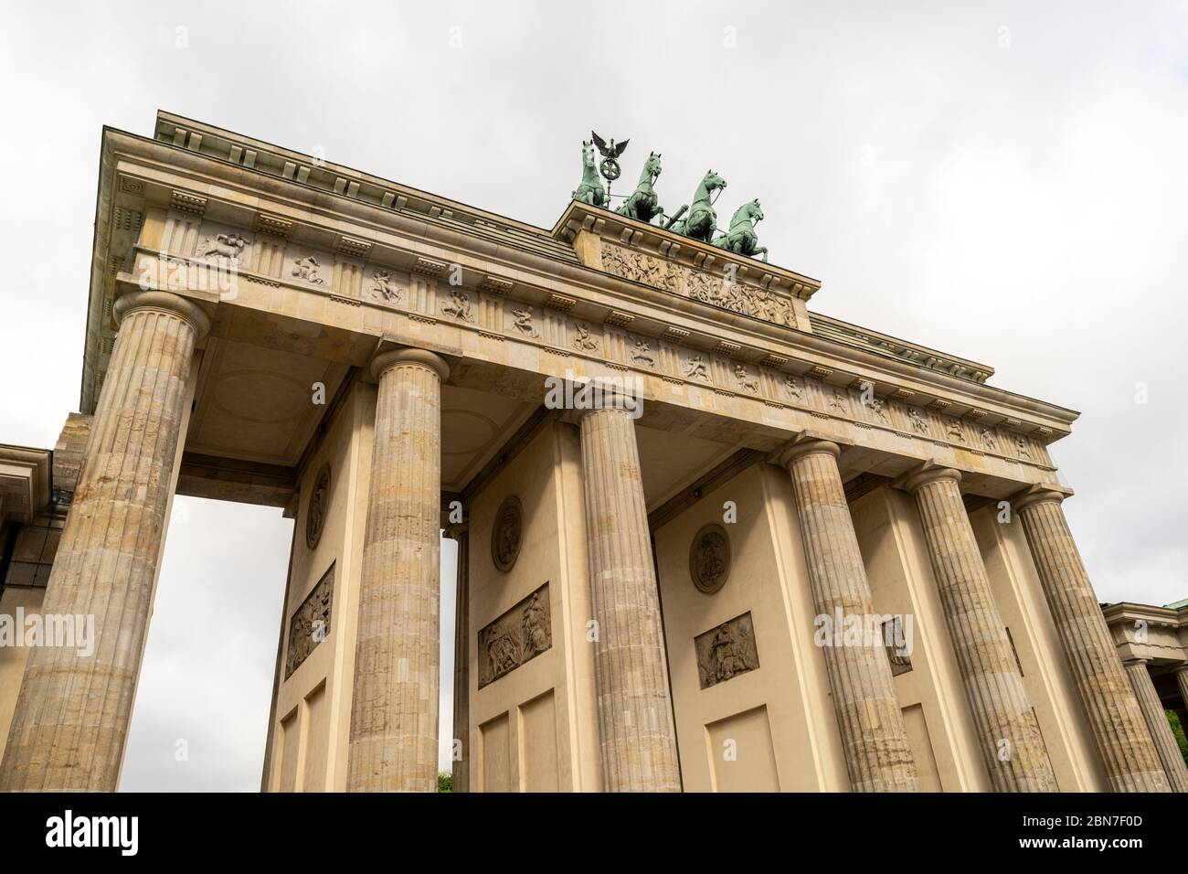 The historic Brandenburg Gate is a landmark of Berlin, Germany Stock ...