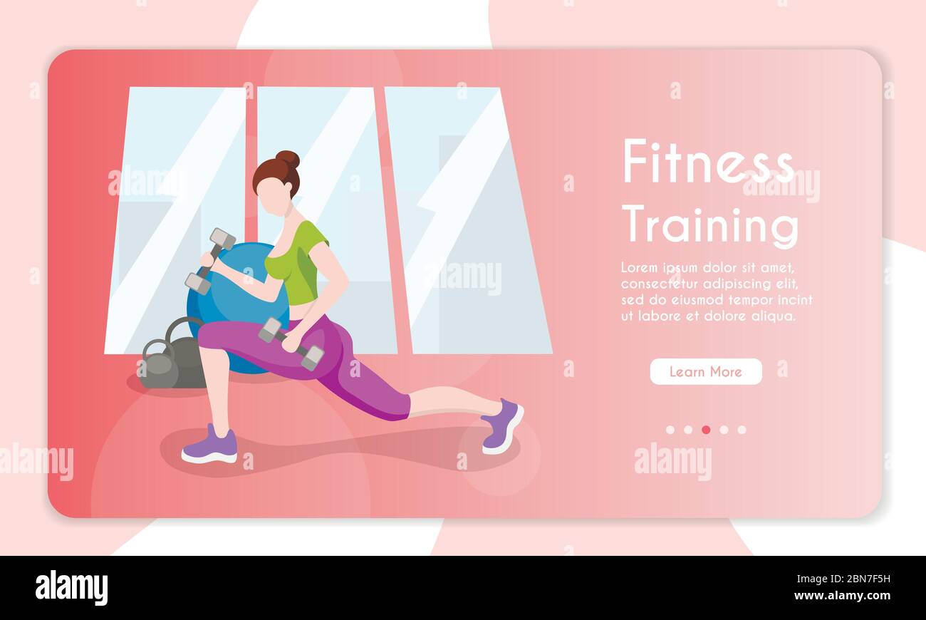 Fitness training. Female character Stock Vector Image & Art - Alamy