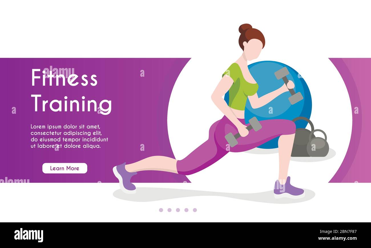 Fitness training. Female character Stock Vector Image & Art - Alamy
